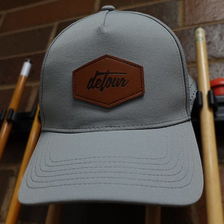 XL Leather Patch Snapback Hat For Big Heads | Detour Sunglasses