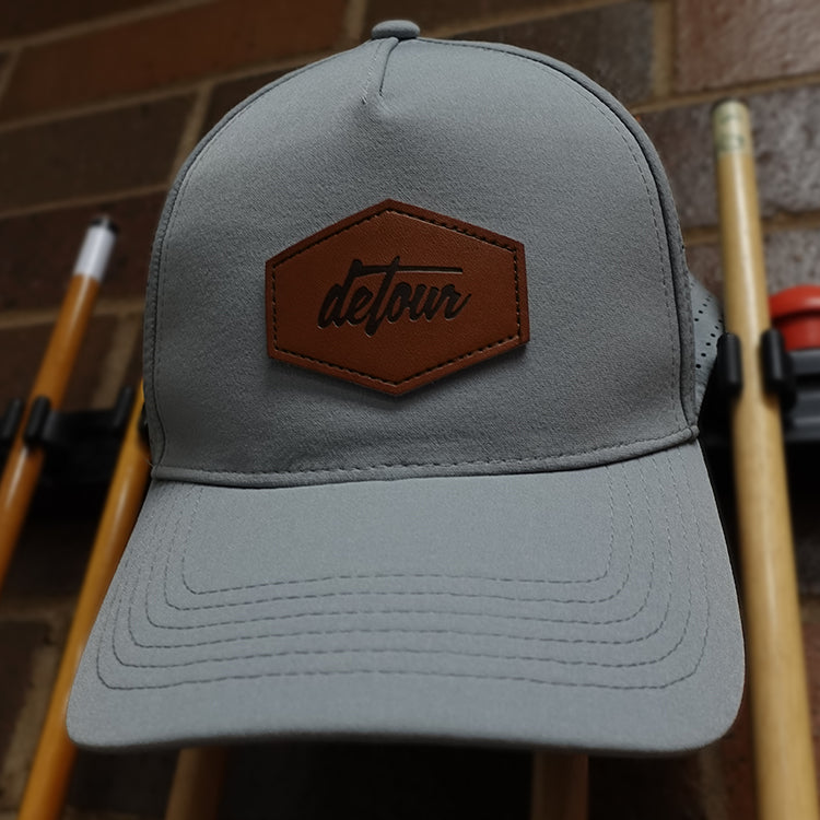 XL Leather Patch Snapback Hat For Big Heads | Detour Sunglasses